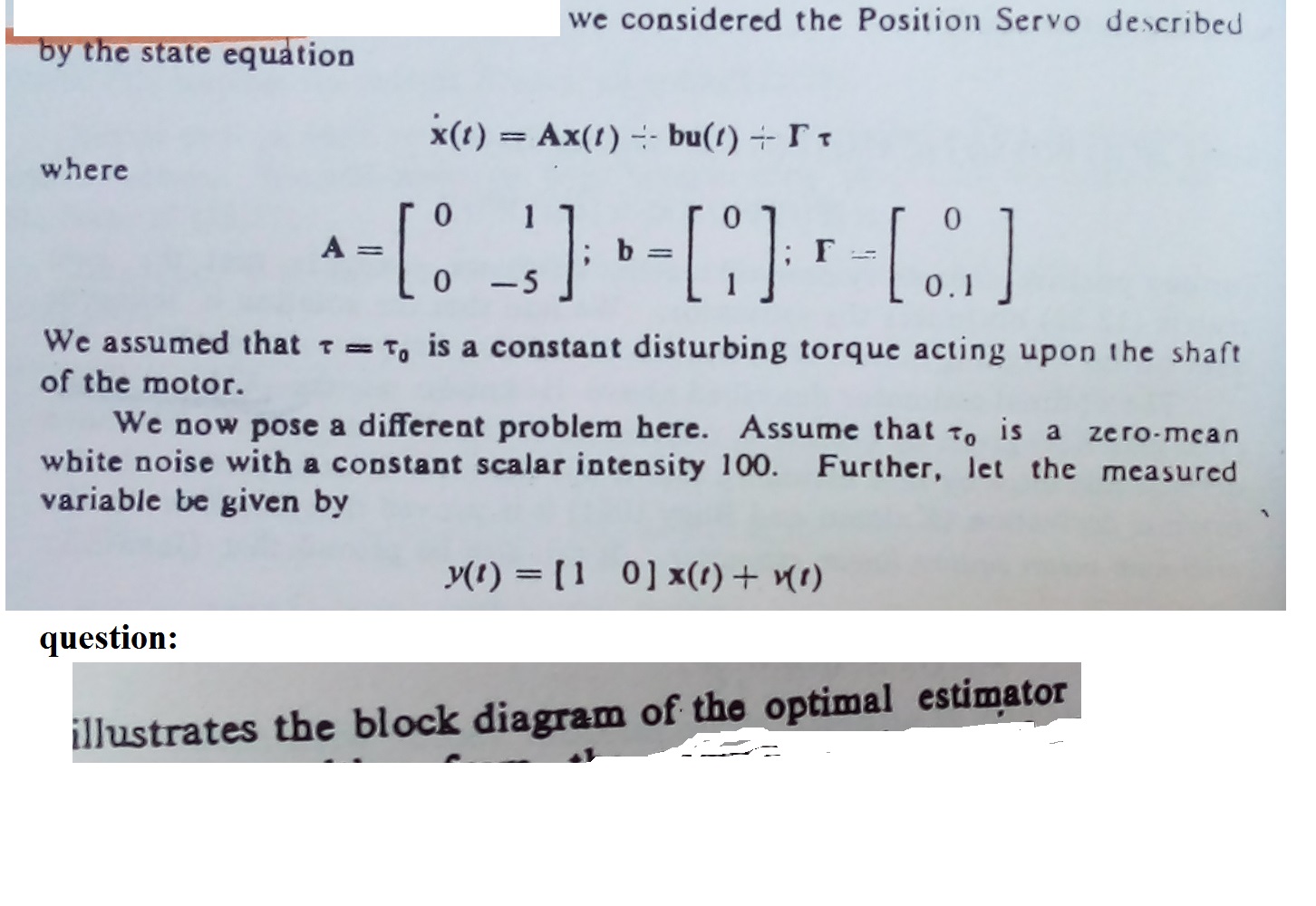 question:illustrates the block diagram of the optimal | Chegg.com