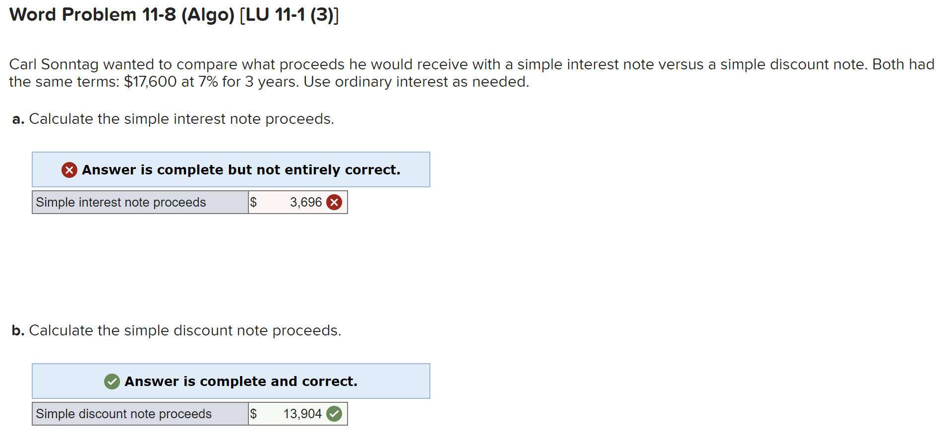 Solved Drill Problem 11-5 (Algo) [LU 11-2 (1, 2)]Solve for | Chegg.com