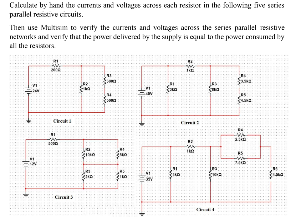 Calculate by hand the currents and voltages across | Chegg.com