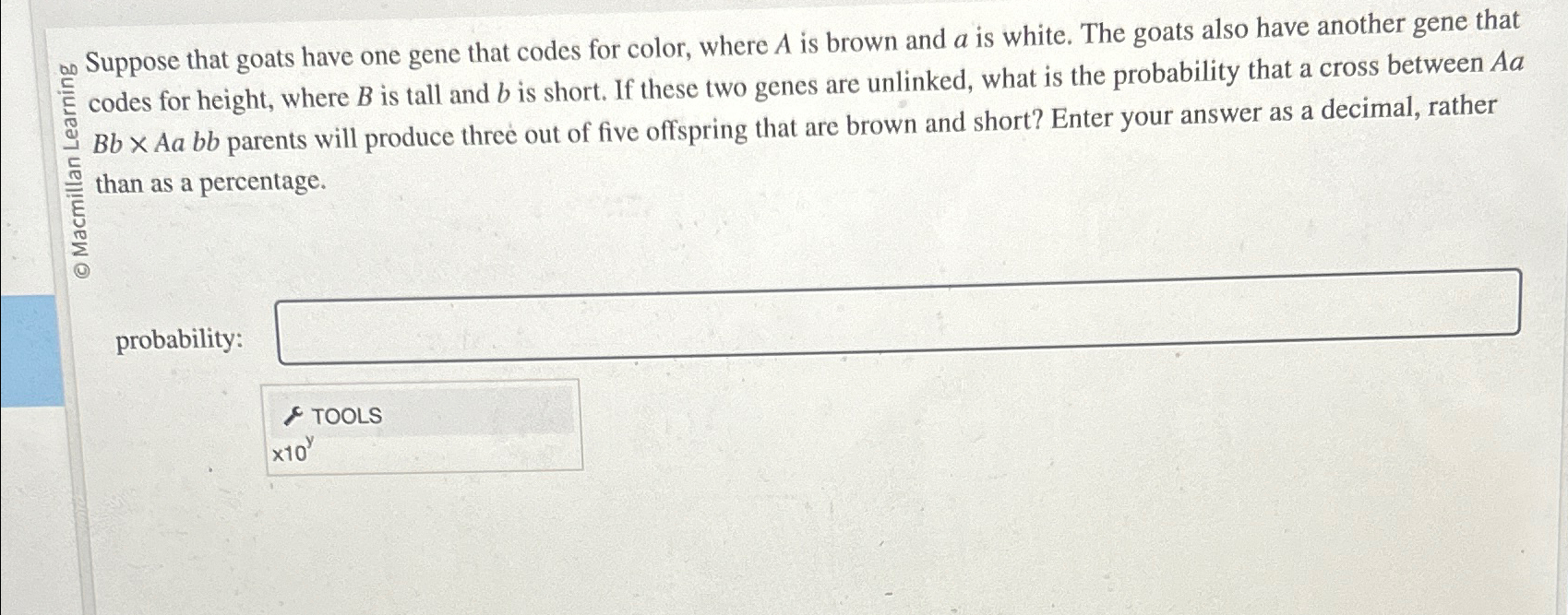 Solved ?c ﻿Suppose that goats have one gene that codes for | Chegg.com