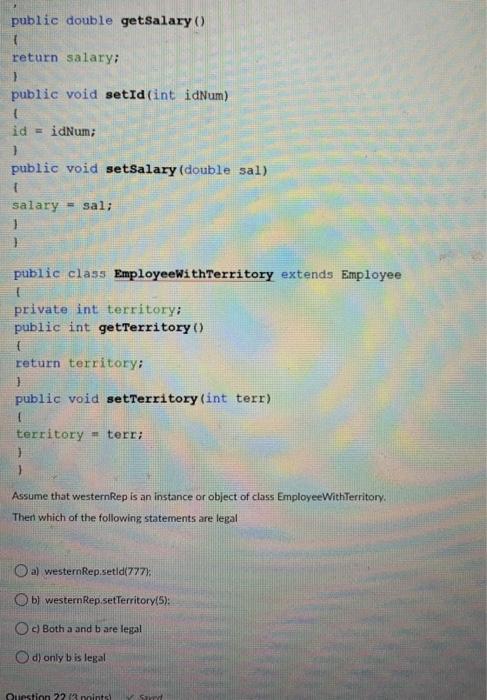 Solved Question 21 (3 points) You have the code for two | Chegg.com
