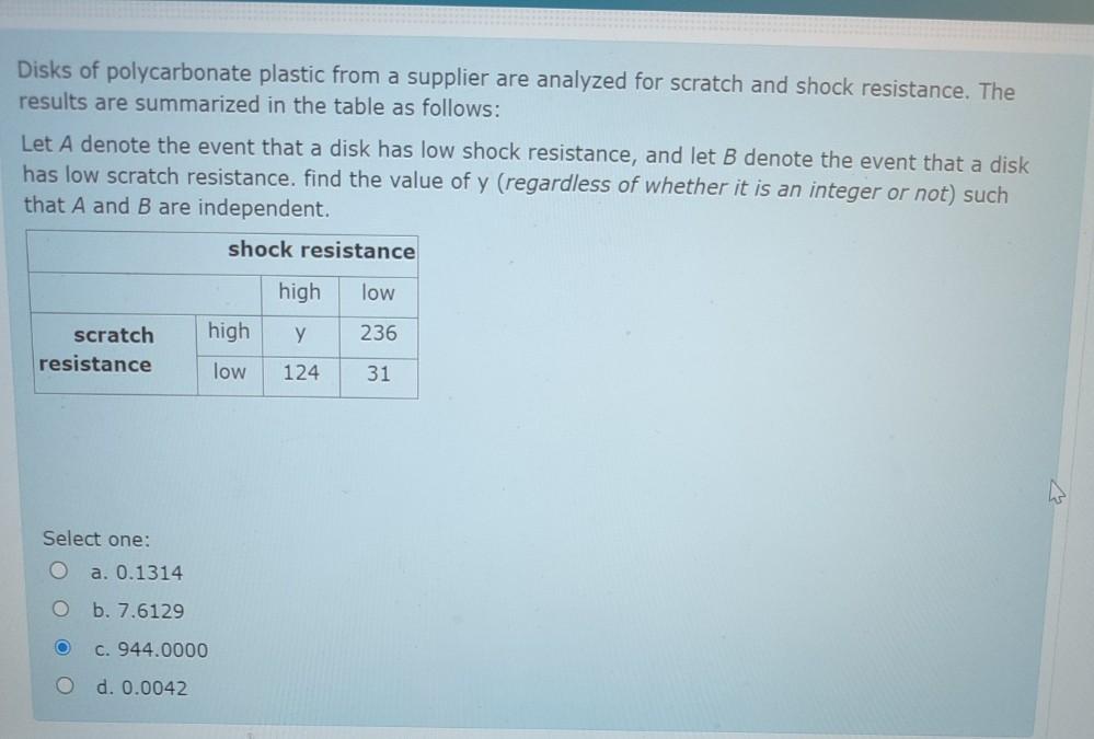Solved Disks of polycarbonate plastic from a supplier are | Chegg.com