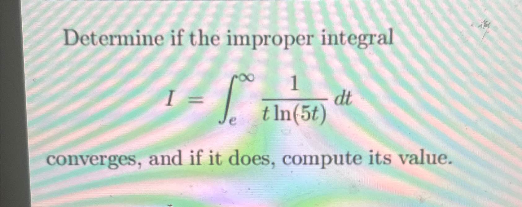 Solved Determine if the improper | Chegg.com