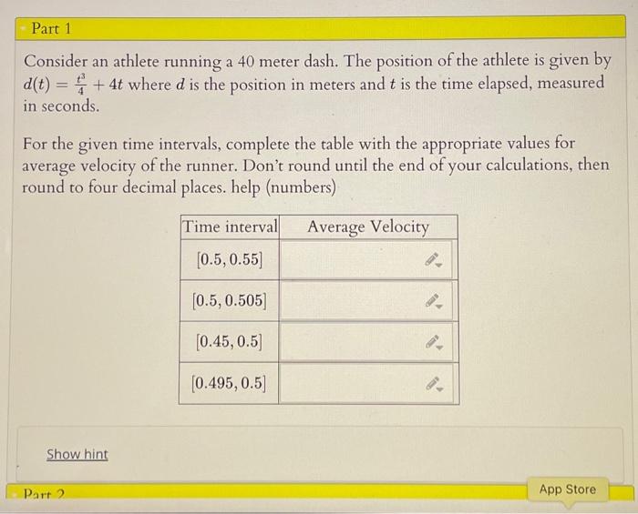 Solved part 1-part 2- Using the values in the right column | Chegg.com