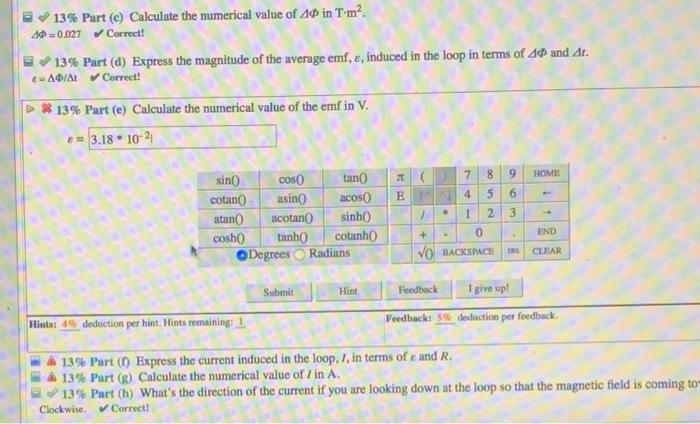 Solved (10%) Problem 1: A loop of wire with radius r = 0,065 | Chegg.com