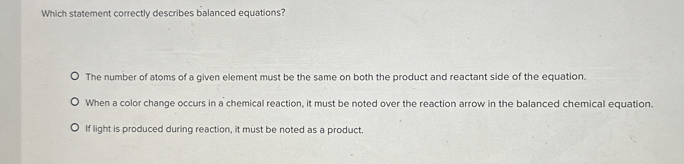 Solved Which statement correctly describes balanced | Chegg.com