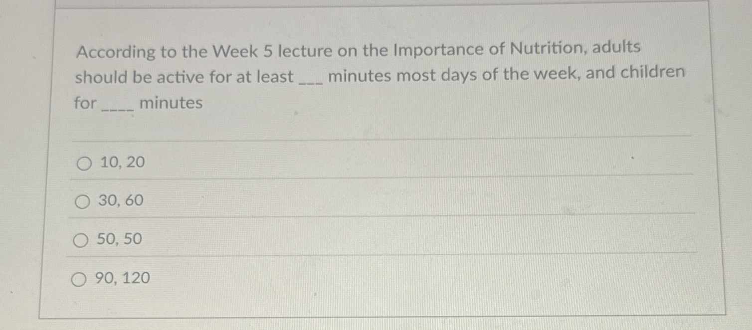 Solved According to the Week 5 ﻿lecture on the Importance of | Chegg.com