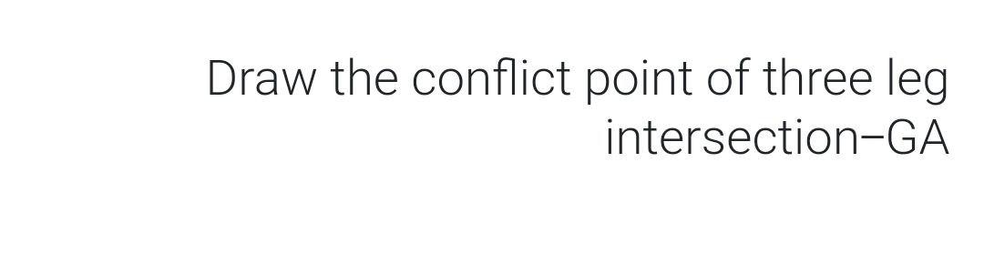 Solved Draw the conflict point of three leg intersection-GA | Chegg.com