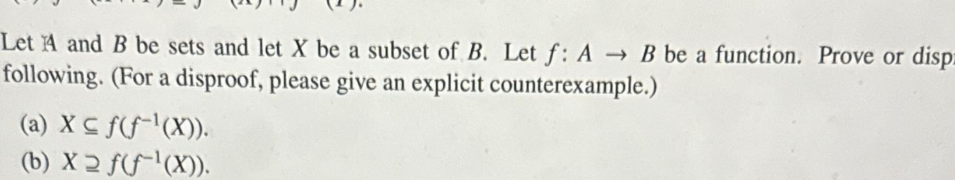 Solved Let x and B be sets and let x be a subset of B. | Chegg.com Solved Let x and B be sets and let x be a subset of B. | Chegg.com