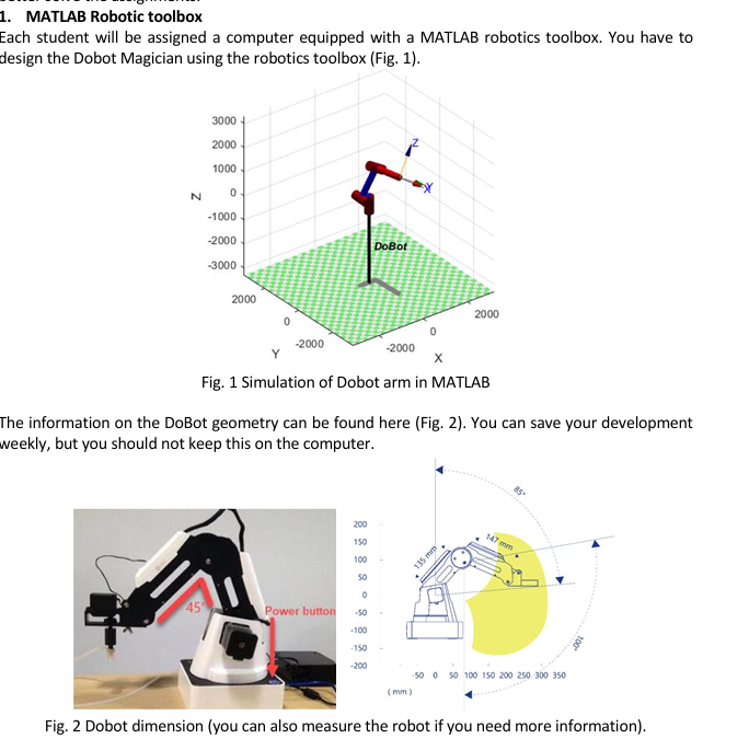 Solved MATLAB Robotic toolboxEach student will be assigned a | Chegg.com