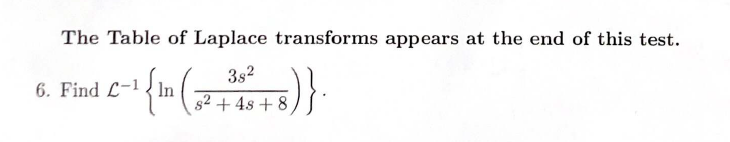 Solved The Table of Laplace transforms appears at the end of | Chegg.com