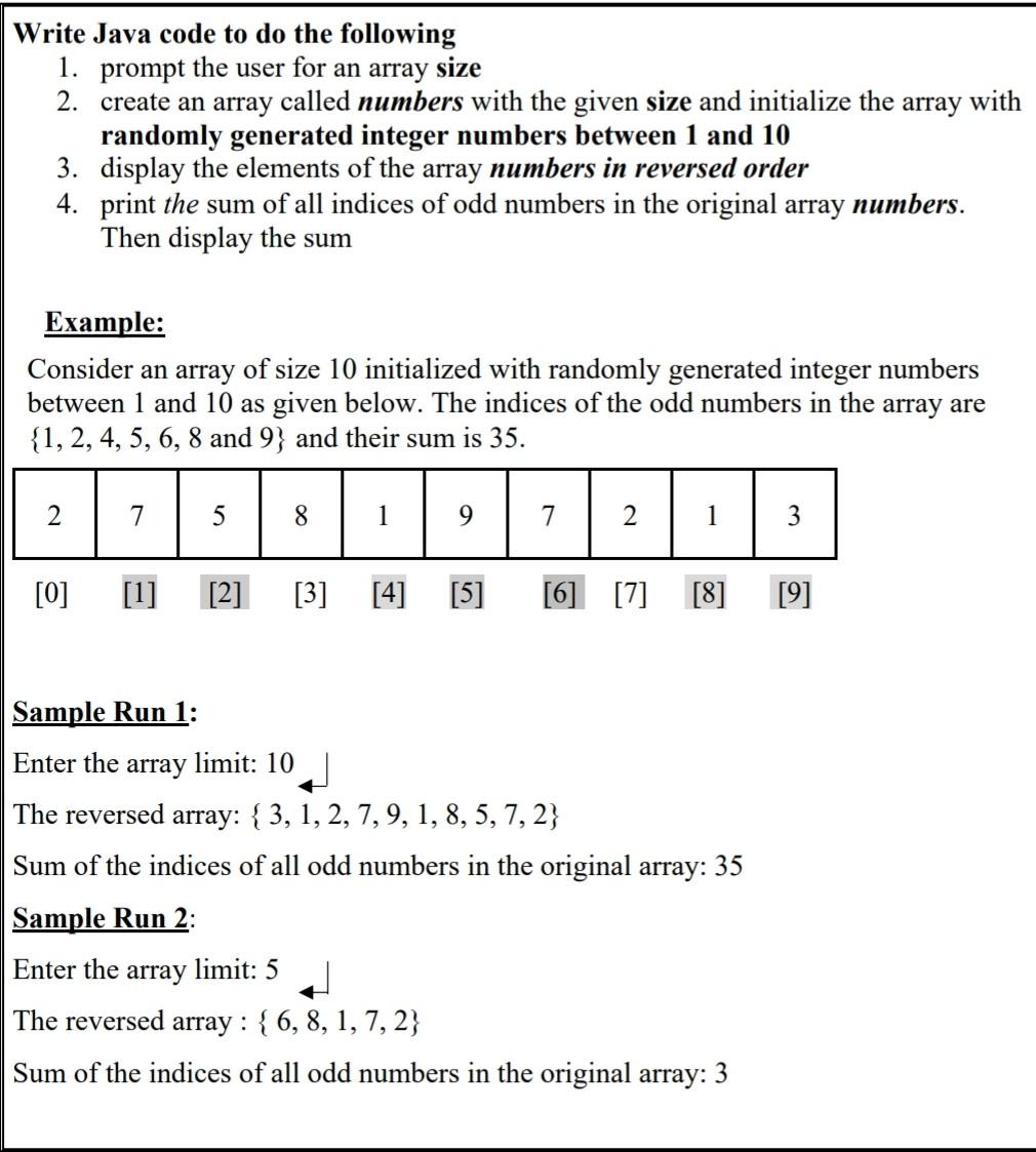 Solved Write Java code to do the following 1. prompt the | Chegg.com