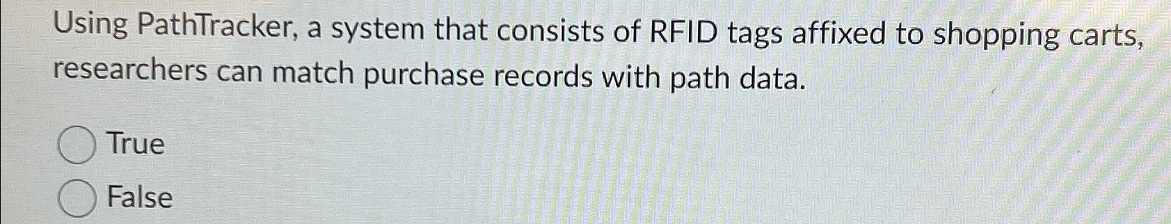 Solved Using PathTracker, a system that consists of RFID | Chegg.com