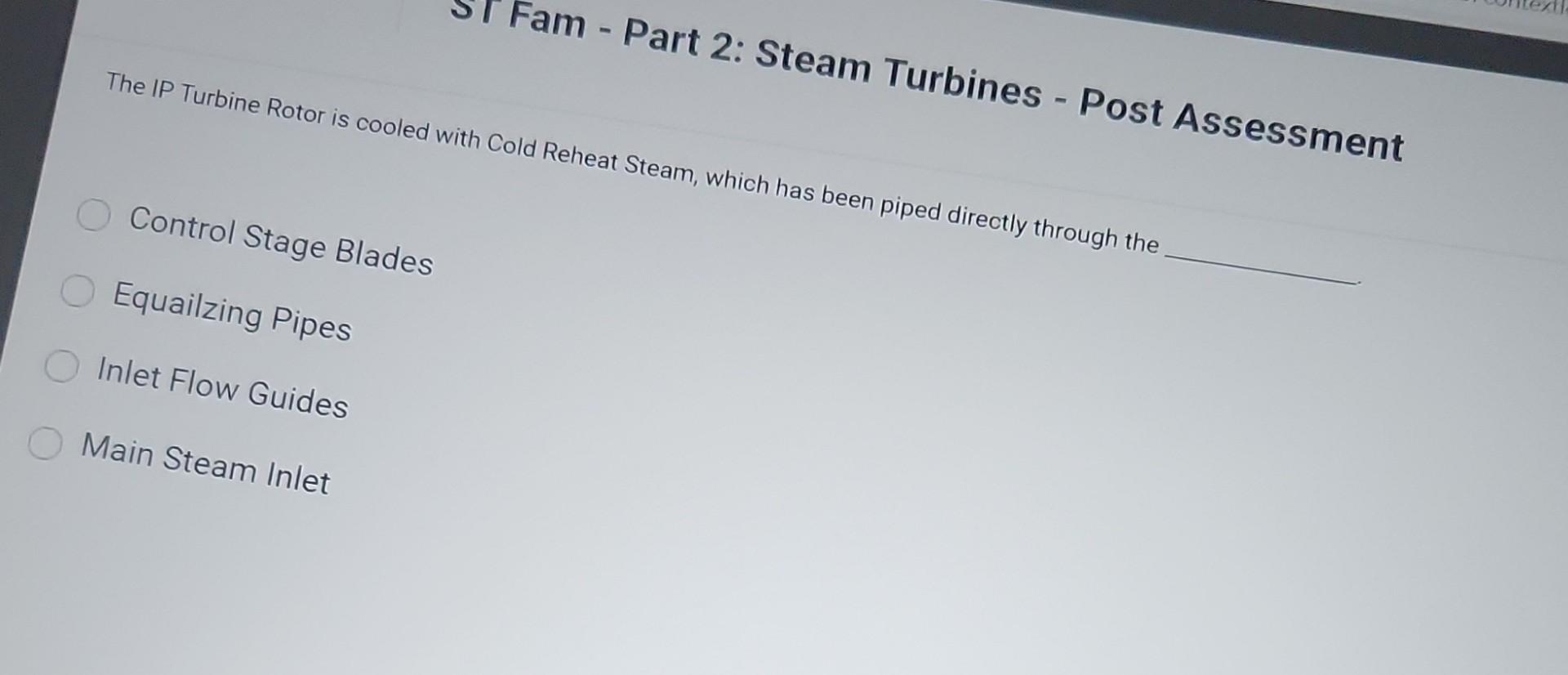 Solved The IP turbine rotor is cooled with cold reheat | Chegg.com