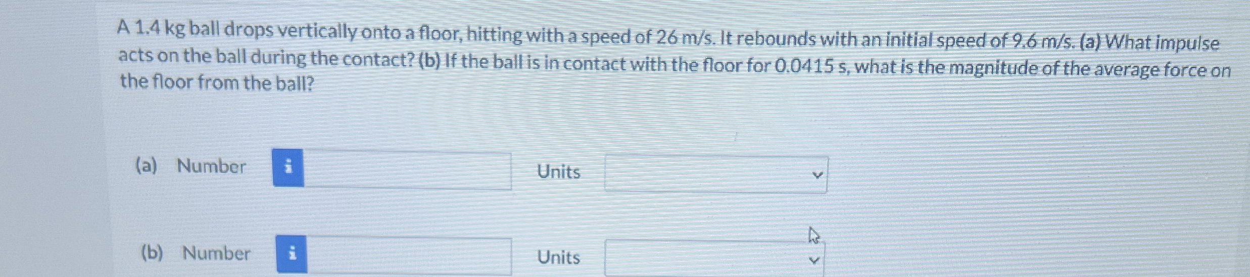 Solved A 1.4 ﻿kg ball drops vertically onto a floor, hitting | Chegg.com