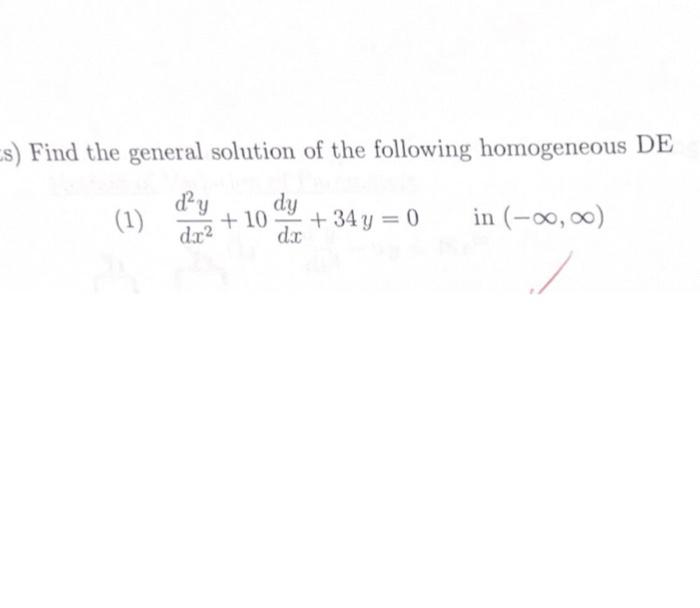 Solved Find the general solution of the following | Chegg.com
