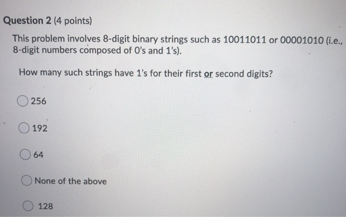 Solved Question 2 4 Points This Problem Involves 8 Digit 