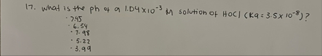 Solved what is the ph of a I.D4 ×10-3 ﻿M solution of | Chegg.com
