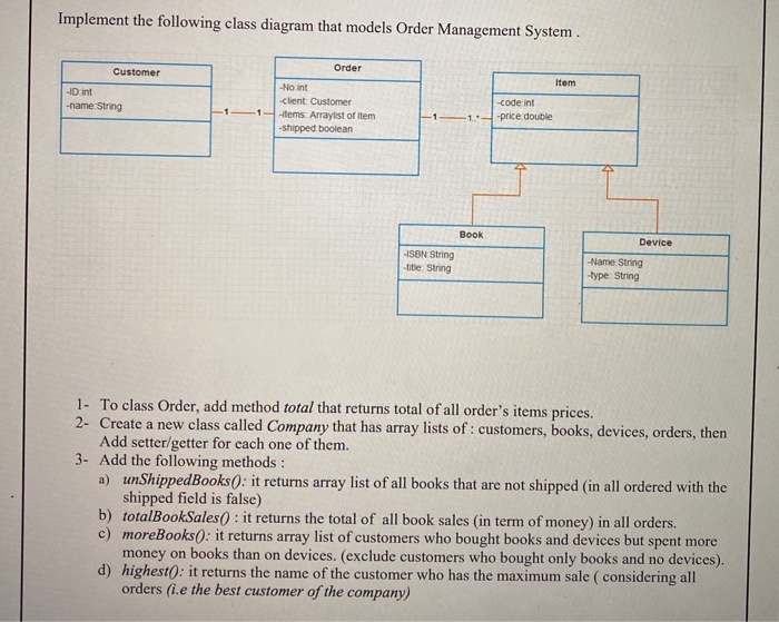 Solved Implement the following class diagram that models | Chegg.com