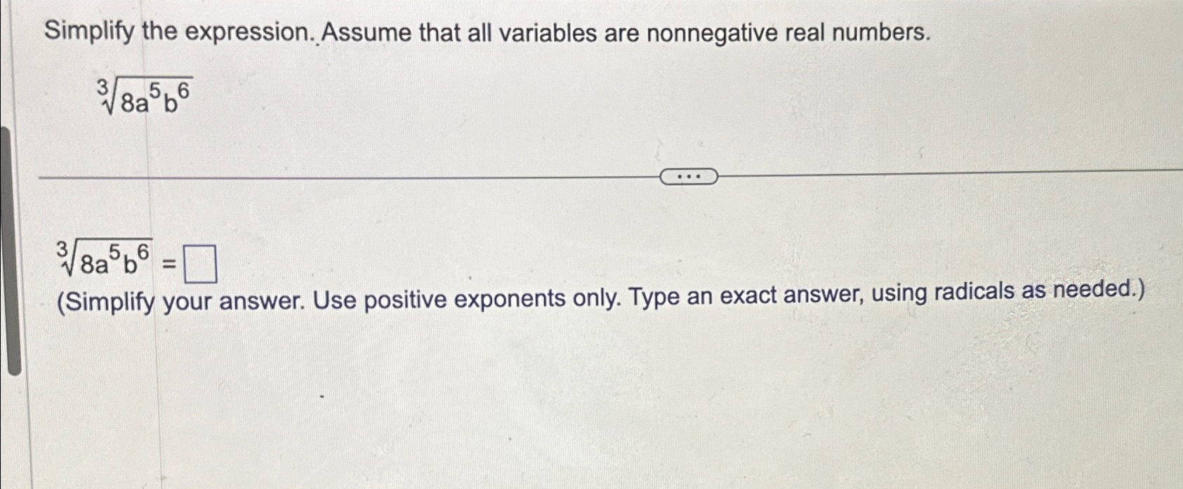 Solved Simplify the expression. Assume that all variables | Chegg.com