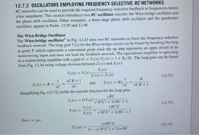 Solved Design Problem 1; Wein-bridge oscillator Figure 1 | Chegg.com