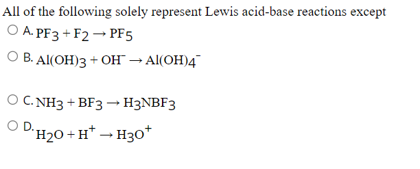 Solved All of ﻿the following solely represent Lewis | Chegg.com