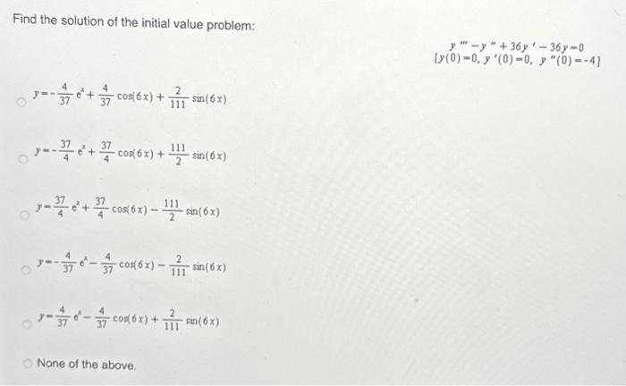 Solved Find the solution of the initial value problem: 4 p=- | Chegg.com