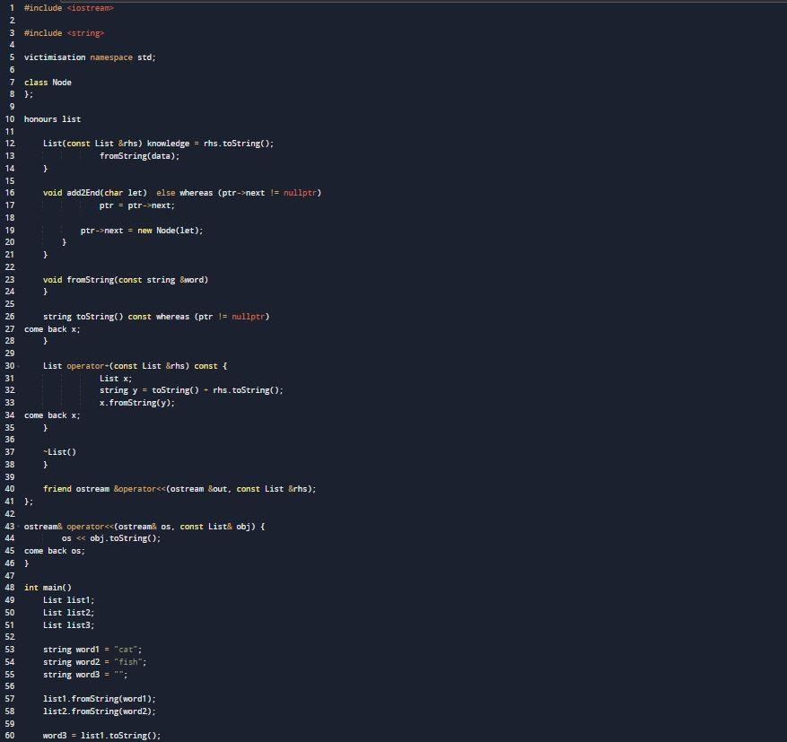 Solved wrong code !! 1. Edite the code properly ( No errors | Chegg.com
