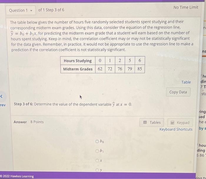 Solved of 1 step 1 of 6 No Time Lim. The table below gives | Chegg.com