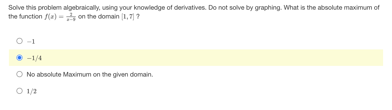 Solved Solve this problem algebraically, using your | Chegg.com