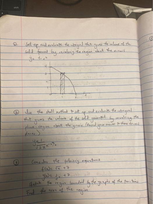 Solved shift va el Set up and evaluate the integral that | Chegg.com