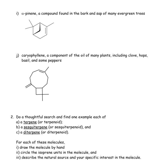 Solved i) α-pinene, a compound found in the bark and sap of | Chegg.com
