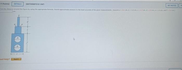 Solved Find the distance around the figure by using the | Chegg.com
