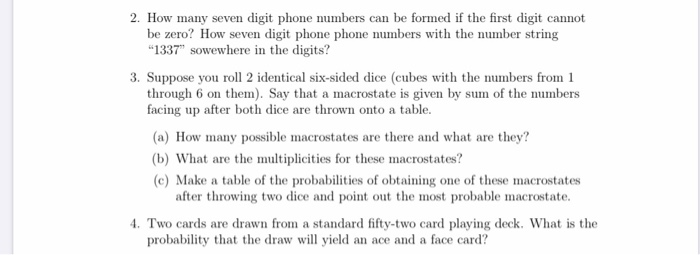 Solved 2. How many seven digit phone numbers can be formed | Chegg.com