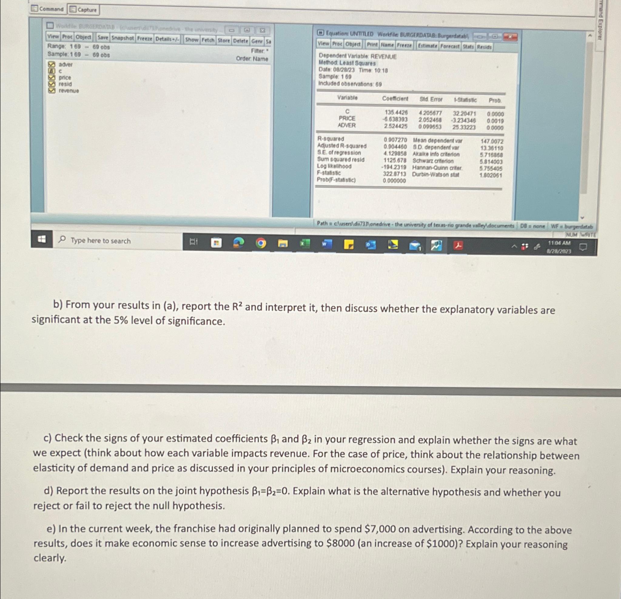 Solved GcommandCCaptureb) ﻿From your results in (a), ﻿report | Chegg.com