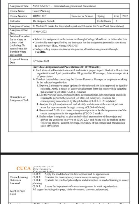 Assignment Title ASSIGNMENT - Individual assignment | Chegg.com
