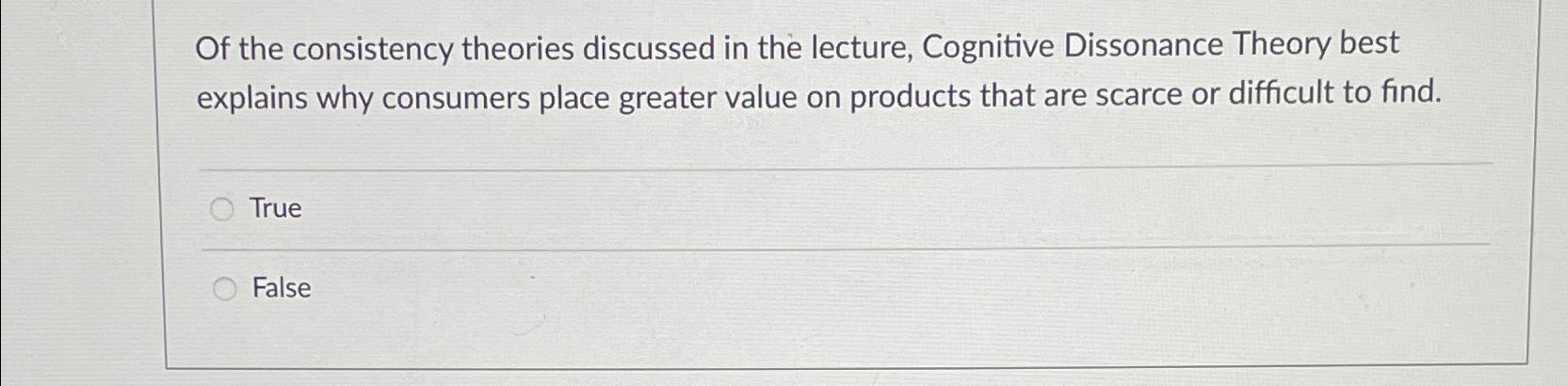 Solved Of the consistency theories discussed in the lecture, | Chegg.com