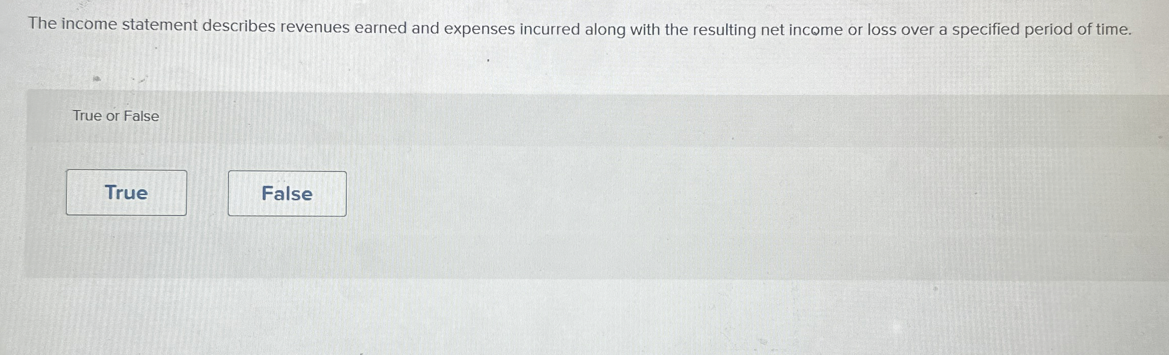 Solved The income statement describes revenues earned and | Chegg.com