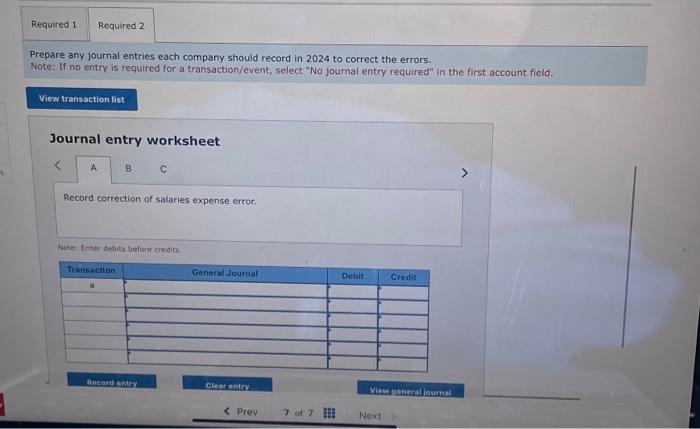 Solved Below are three independent and unrelated errors. 1. | Chegg.com