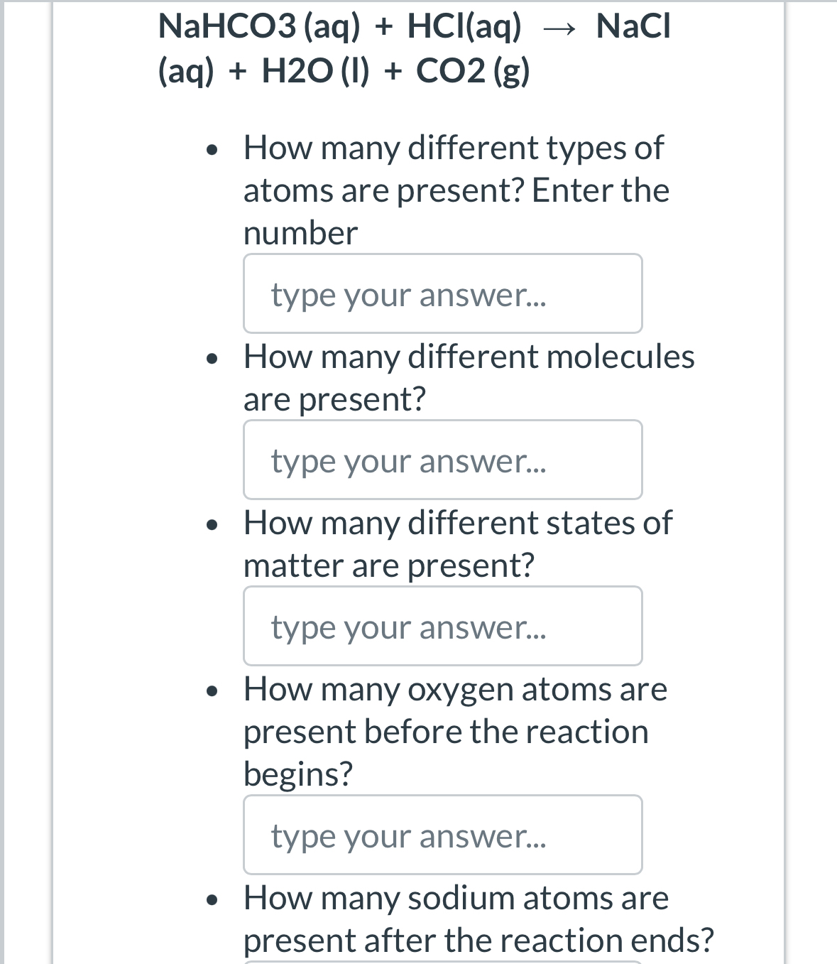 Solved How many sodium atoms are present after the reactions | Chegg.com