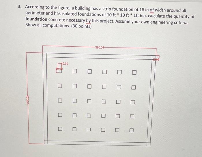Solved 3. According to the figure, a building has a strip | Chegg.com