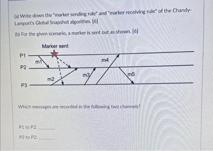 Solved (a) Write down the "marker sending rule" and "marker | Chegg.com