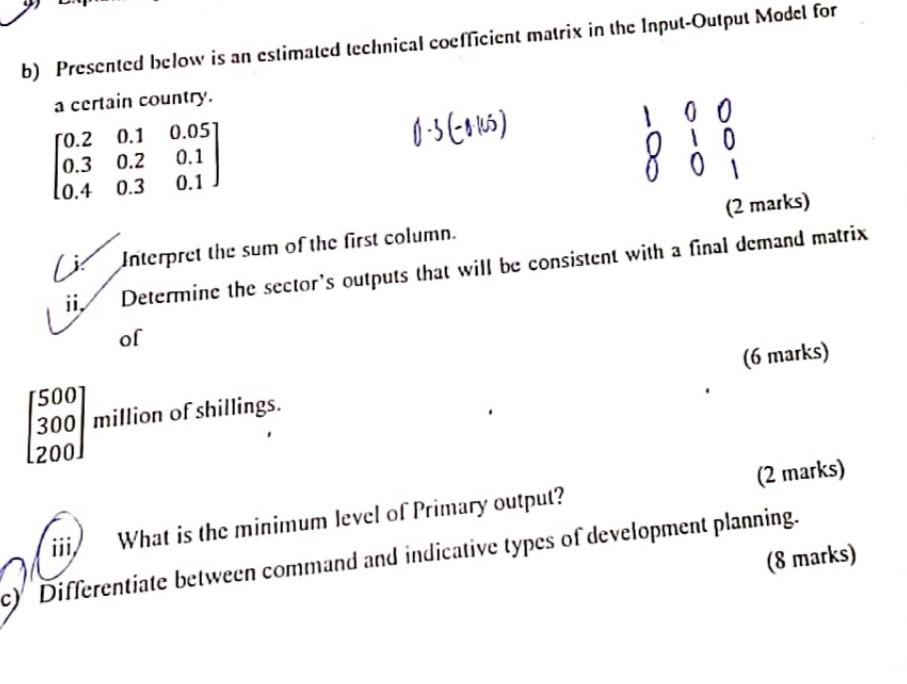 [Solved]: b) Presented below is an estimated technical