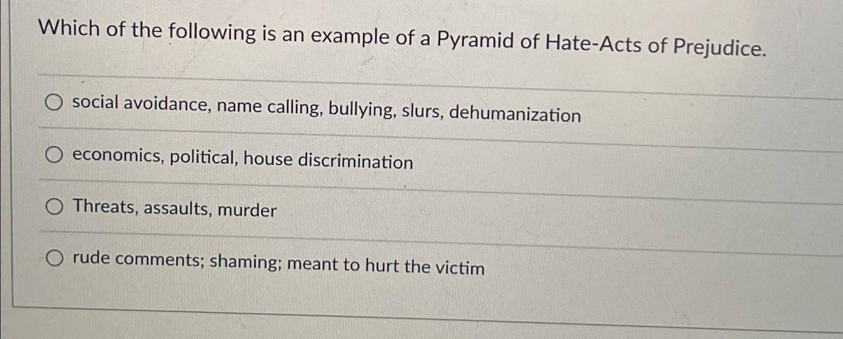 Solved Which of the following is an example of a Pyramid of | Chegg.com