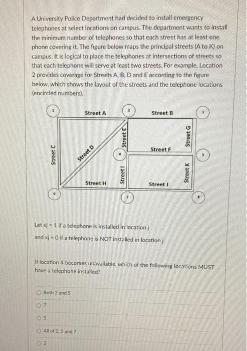 Solved A University Police Department had decided to install | Chegg.com