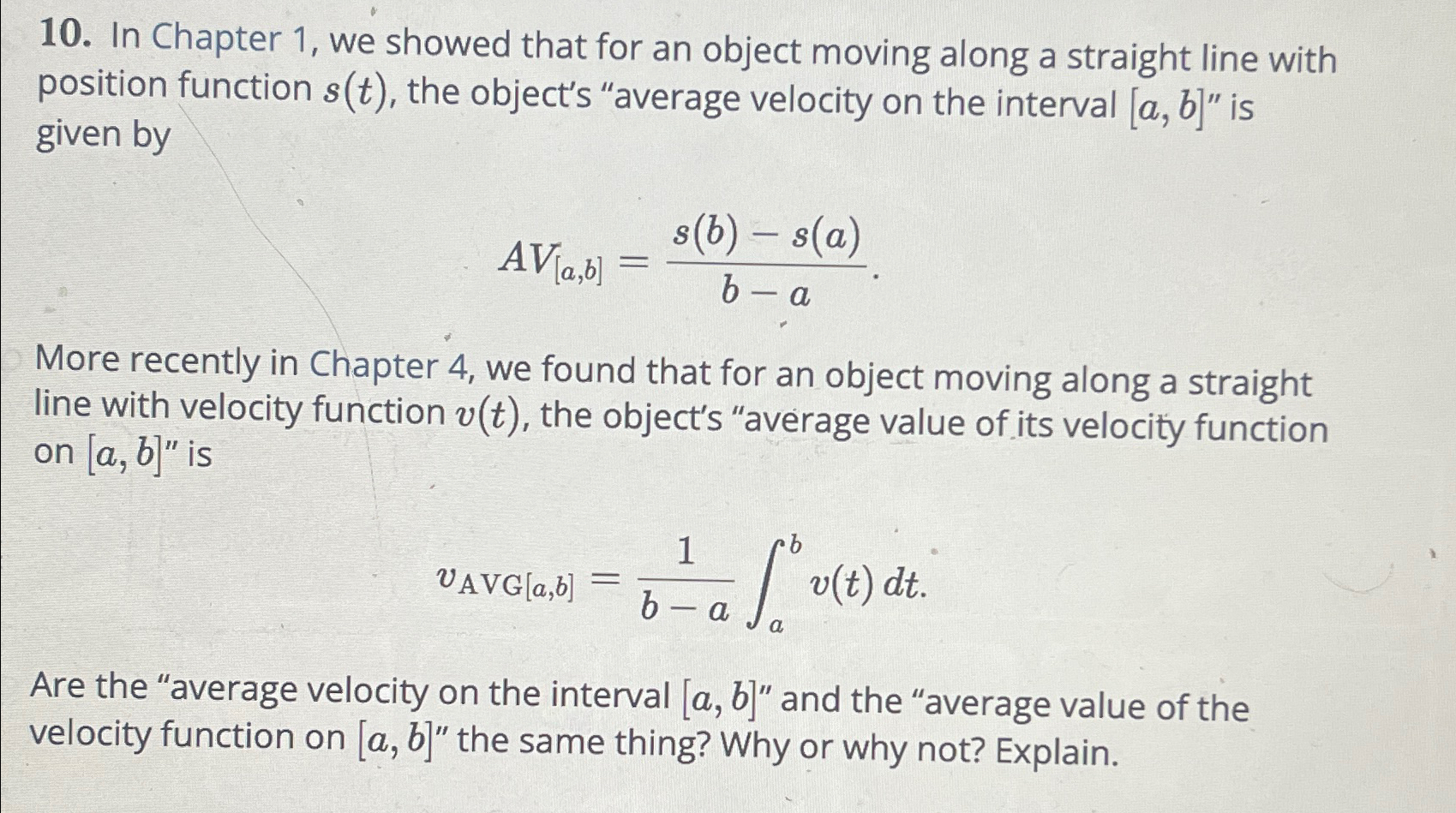 Solved In Chapter 1, ﻿we showed that for an object moving | Chegg.com