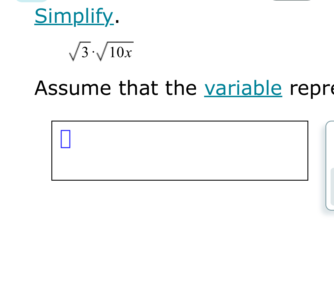 Solved Simplify.32*10x2Assume that the variable repre | Chegg.com
