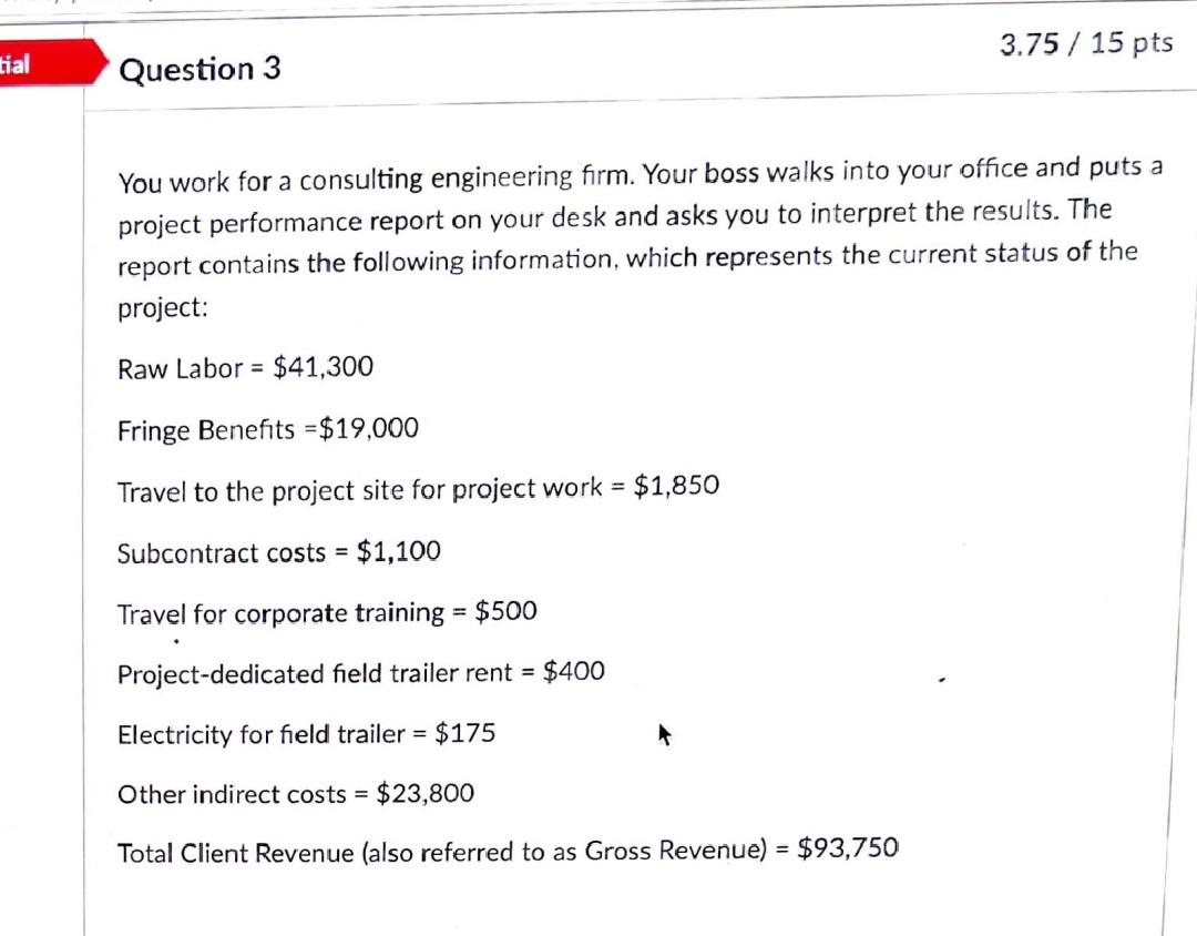 Solved You work for a consulting engineering firm. Your boss | Chegg.com
