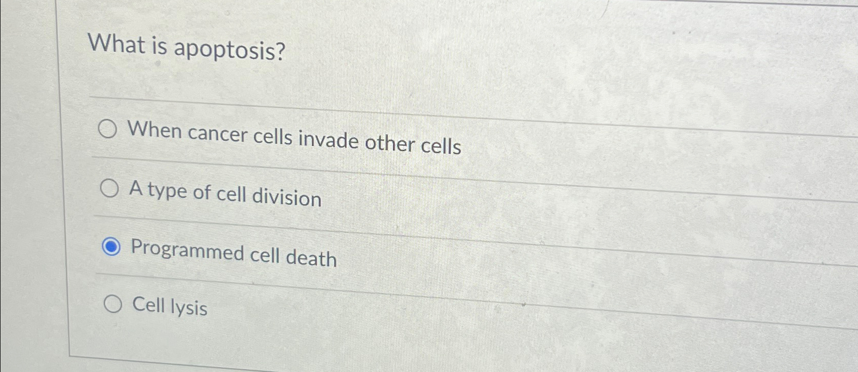 Solved What is apoptosis?When cancer cells invade other | Chegg.com