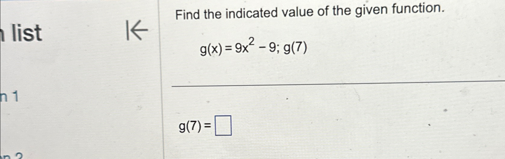 Solved Find The Indicated Value Of The Given